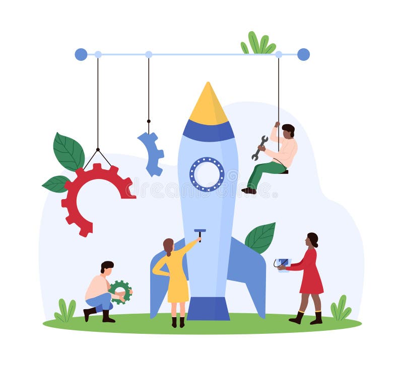 Rocket Launch Preparation Concept Stock Vector - Illustration of ...