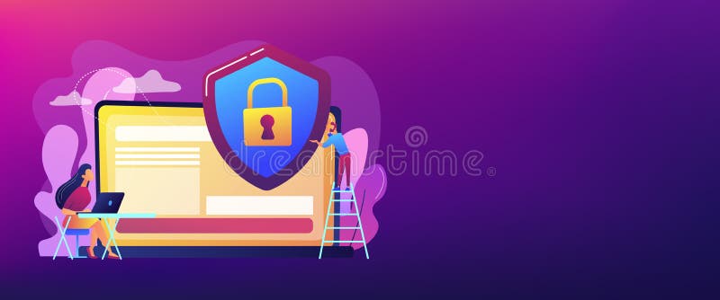 Data Privacy Concept Banner Header. Stock Vector - Illustration of ...