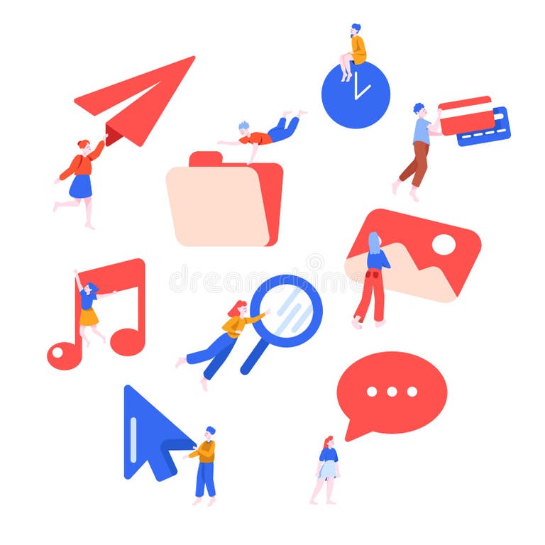 Small People Big Objects Stock Illustrations – 101 Small People Big ...