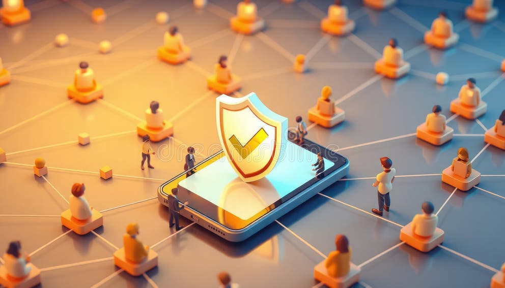 Tiny People Connected By Network Using Mobile Application For Peer To Peer Communication Secure