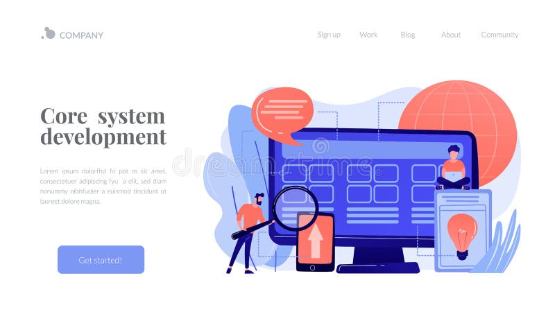 Core System Development Concept Vector Illustration. Stock Vector ...