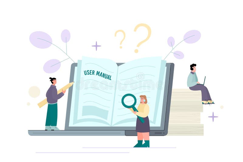 User Guide and Instructions for Use, Cartoon Vector Illustration ...