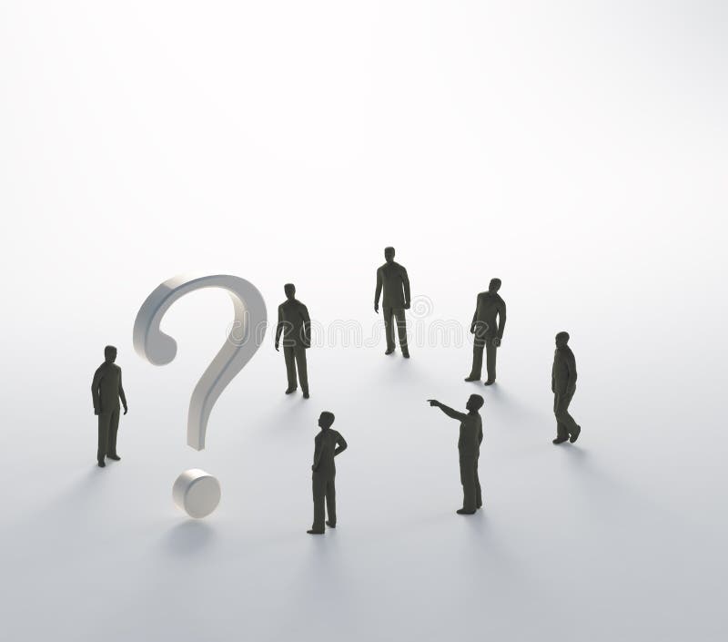 Tiny People Solving a Problem Stock Illustration - Illustration of ...