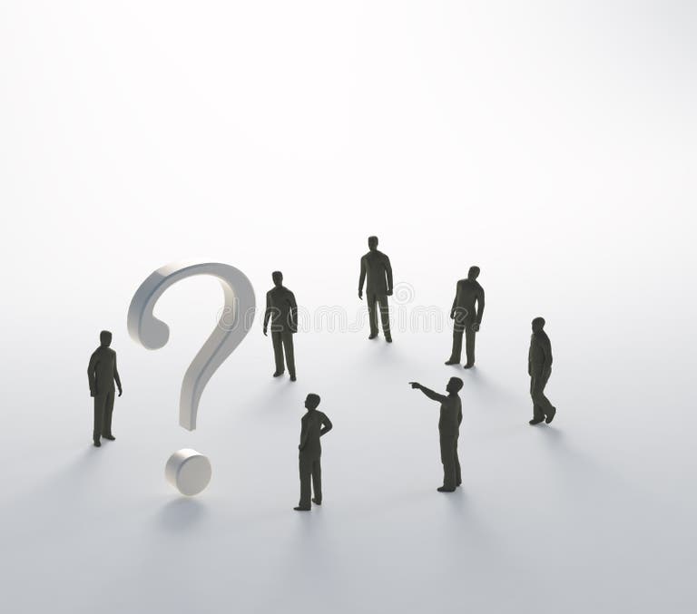 Tiny People Solving a Problem Stock Illustration - Illustration of ...