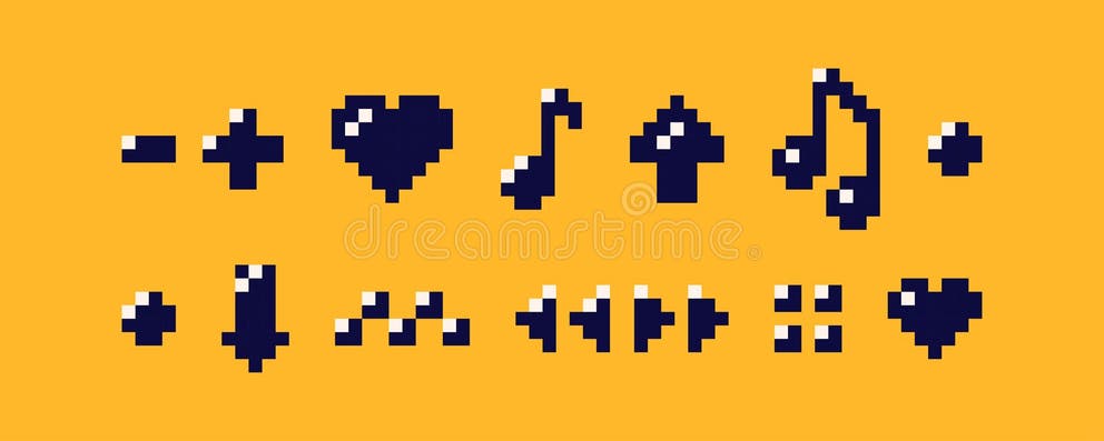 Tiny pixel elements. stock vector. Illustration of cool - 371876317