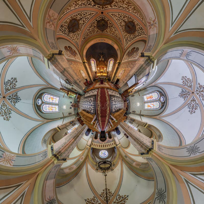 Tiny Planet Transformation of Spherical Panorama 360 Degrees. Spherical ...