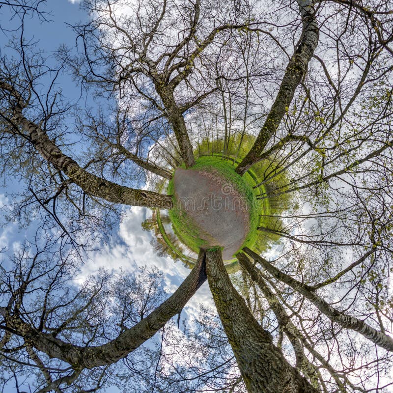 Tiny Planet Transformation of Spherical Panorama 360 Degrees. Spherical ...