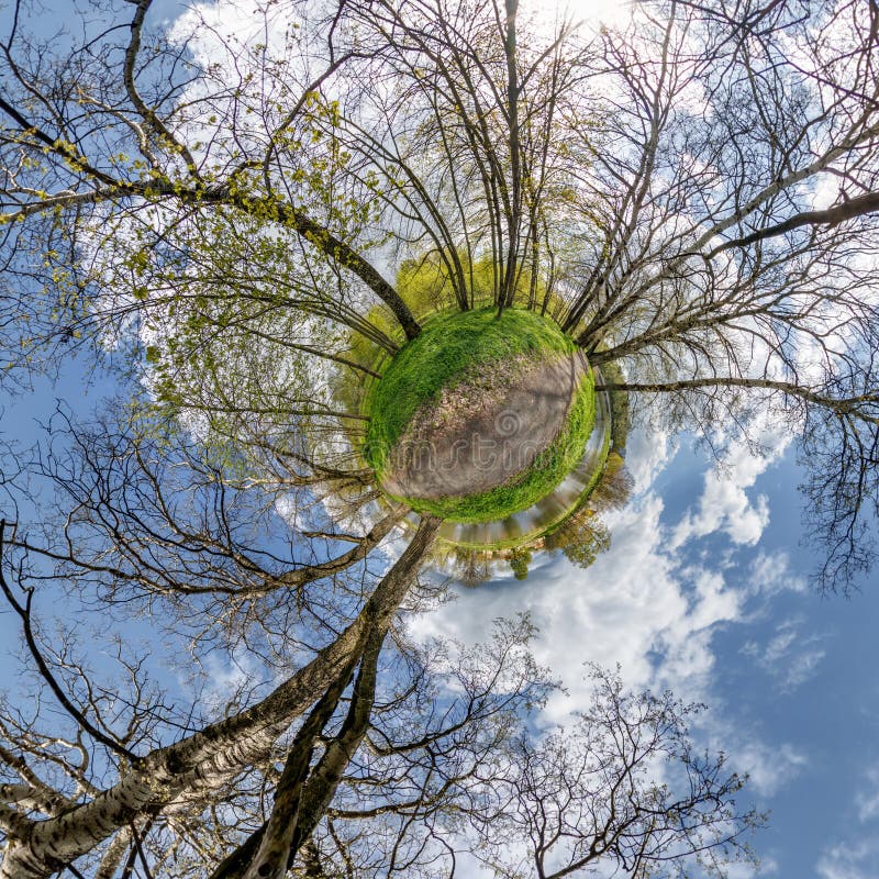 Tiny Planet Transformation of Spherical Panorama 360 Degrees. Spherical ...