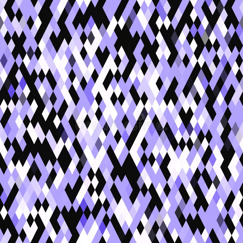 Tiny Purple Geometric Mosaic Pixel Diamond Seamless Pattern. Modern ...