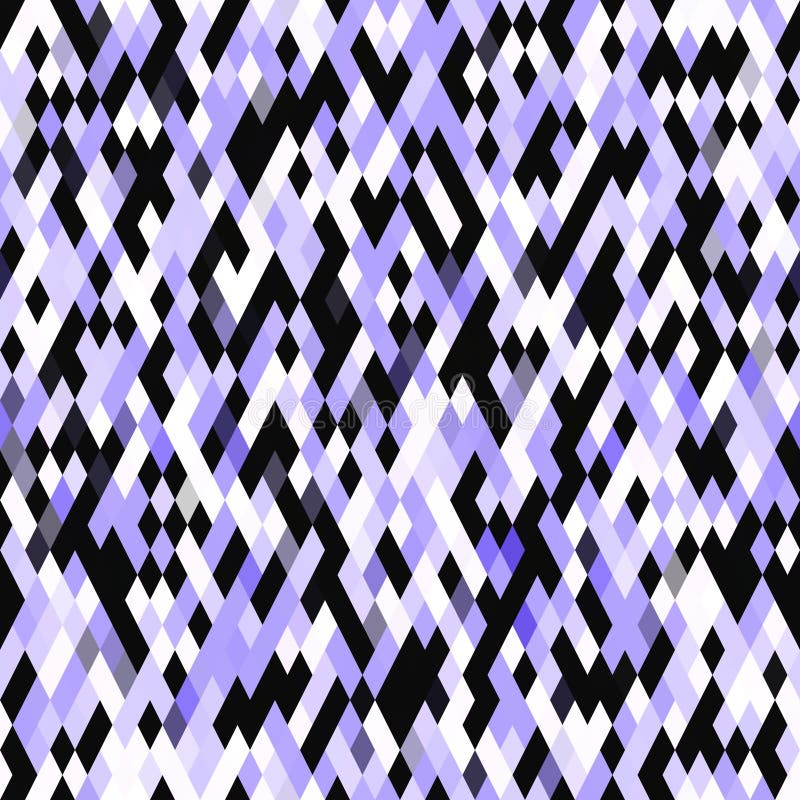 Tiny Purple Geometric Mosaic Pixel Diamond Seamless Pattern. Modern ...