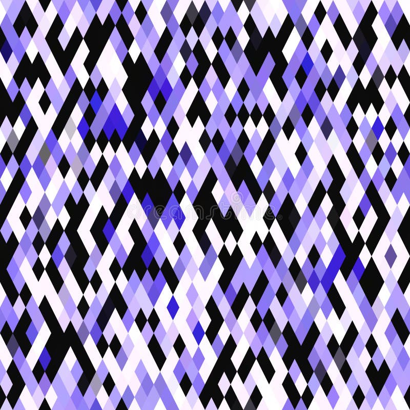 Tiny Purple Geometric Mosaic Pixel Diamond Seamless Pattern. Modern ...