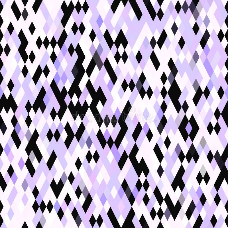 Tiny Purple Geometric Mosaic Pixel Diamond Seamless Pattern. Modern ...