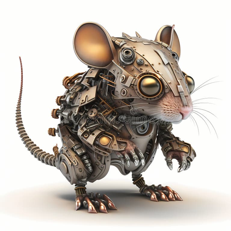 Tiny Rat Robot. Generative AI Stock Illustration - Illustration of ...