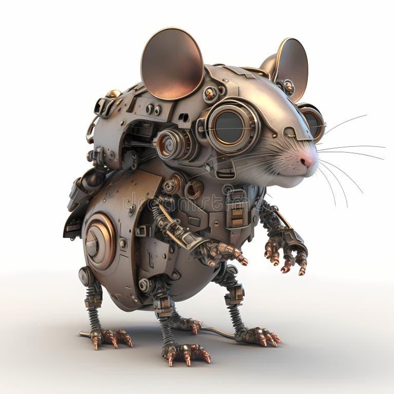 Tiny Rat Robot. Generative AI Stock Illustration - Illustration of rats ...