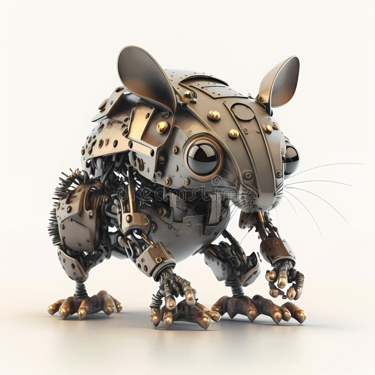 Tiny Rat Robot. Generative AI Stock Illustration - Illustration of ...
