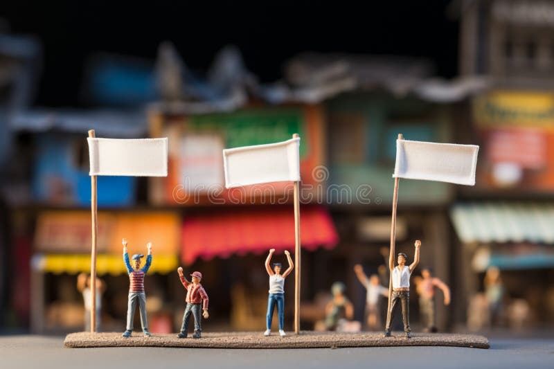 Set Hands Up Revolution. Silhouettes of Crowd of People with Raised Up ...