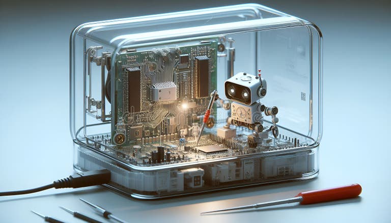 Assistant Robots, Image Generated Using AI Stock Photo - Image of ...