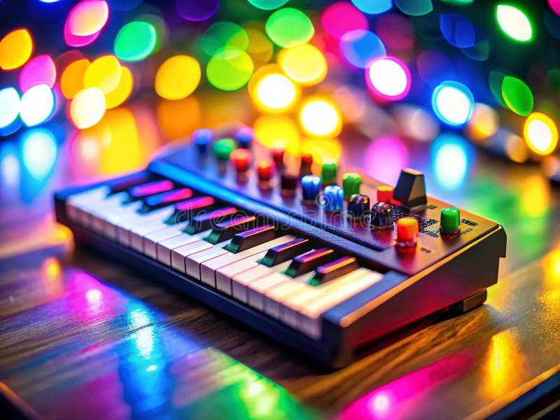 A Tiny Retro Synthesizer Keyboard Enthralling TiltShift Photography ...