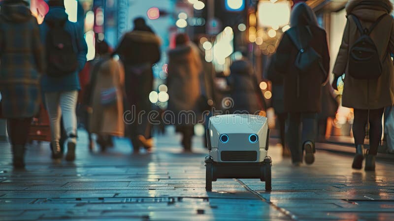 The Tiny Robots Resting Spot Stock Image - Image of futuristic ...