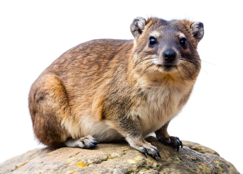 A Tiny Rock Hyrax a Rare and Adorable Burrowing Mammal Poses on a ...