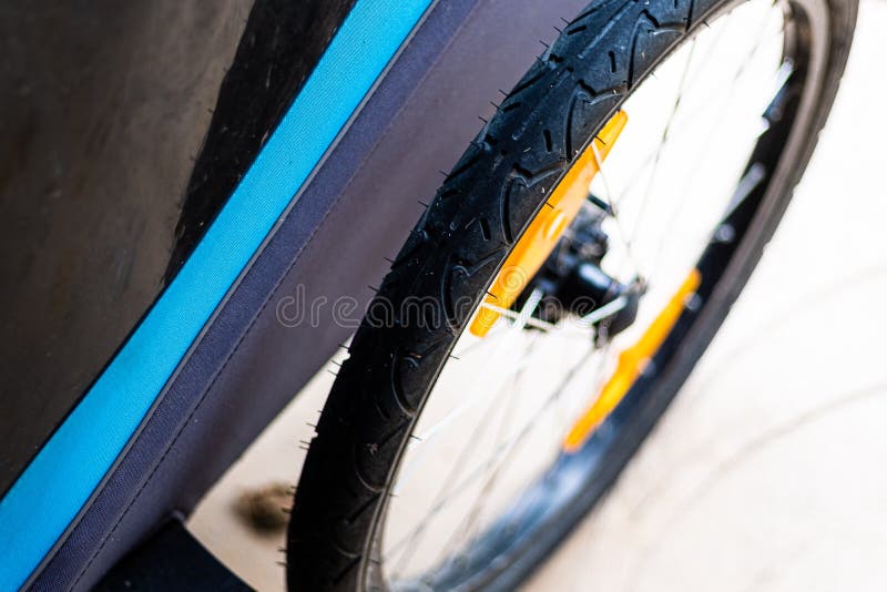 Tiny Rubber Trolley Bicycle Wheel Stock Photo - Image of wheel, rubber ...