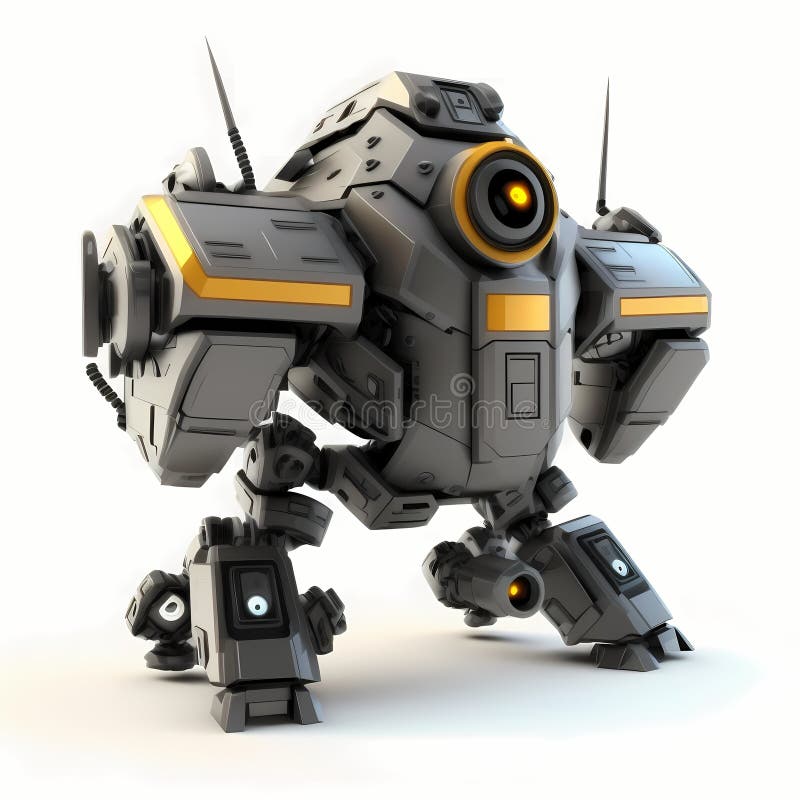 Tiny Security Character. Generative AI Stock Illustration ...