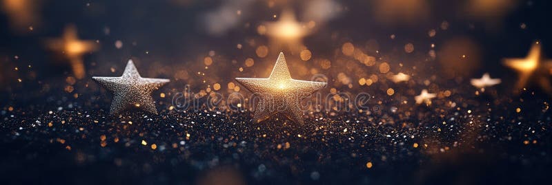 Tiny Shimmering Stars in Various Sizes Glimmer in Gold, Creating a ...