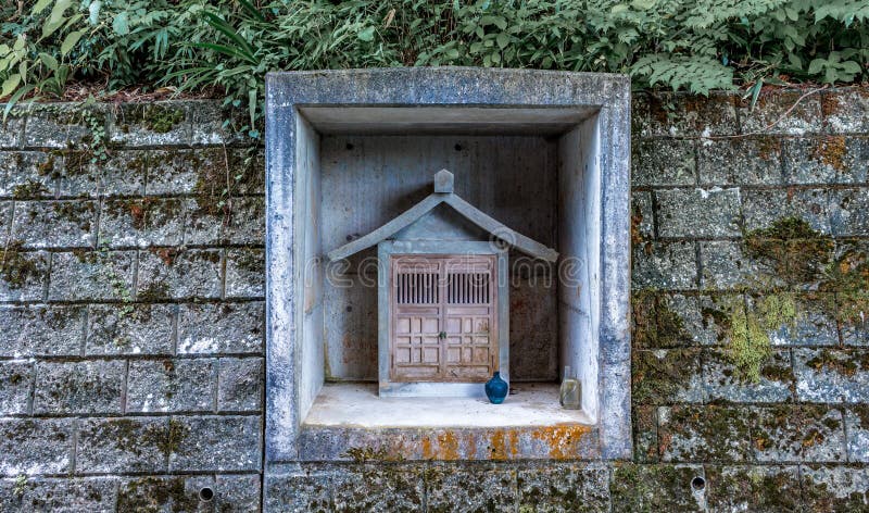 Shrine Set in Wall, Kanazawa, Ishikawa Prefecture, Japan. Stock Image ...