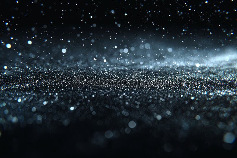 Tiny Silver Dots are Scattered Across a Black Canvas, Some ...