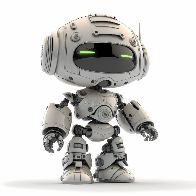 Tiny Smart AI Character. Generative AI Stock Illustration ...
