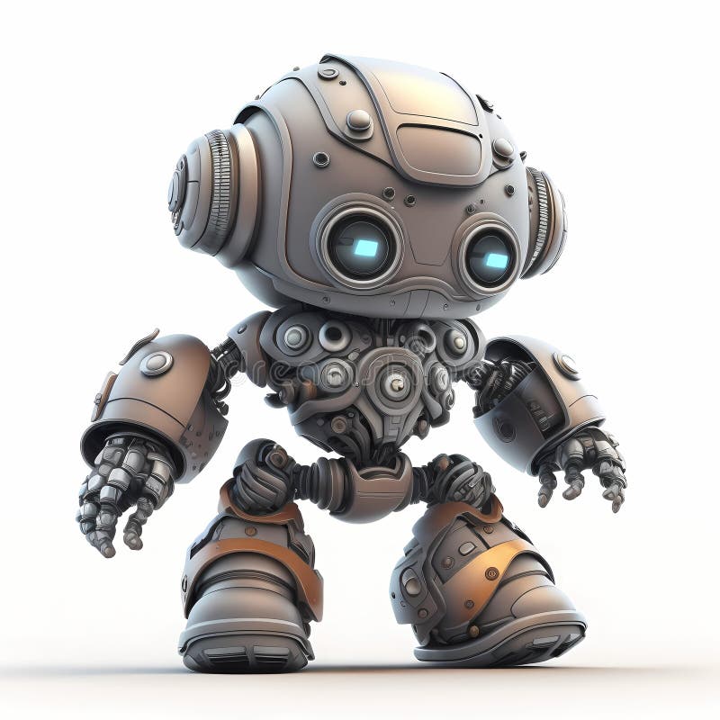 Tiny Smart AI Character. Generative AI Stock Illustration ...