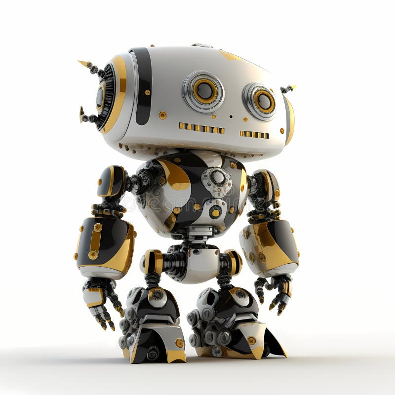 Tiny Smart AI Character. Generative AI Stock Illustration ...