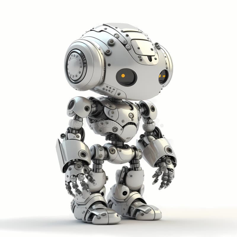 Tiny Smart AI Character. Generative AI Stock Illustration ...