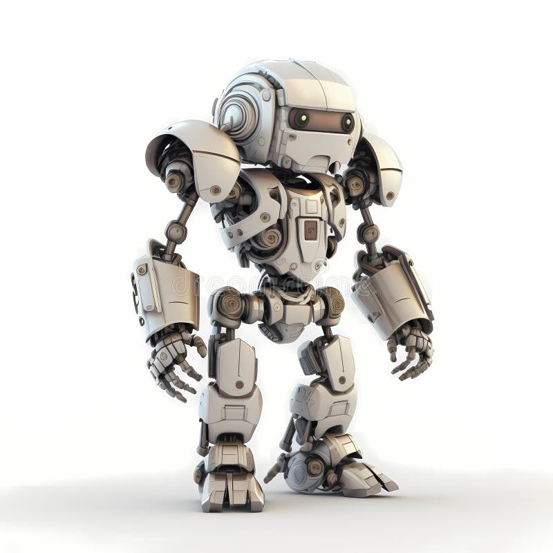 Tiny Smart AI Character. Generative AI Stock Illustration ...