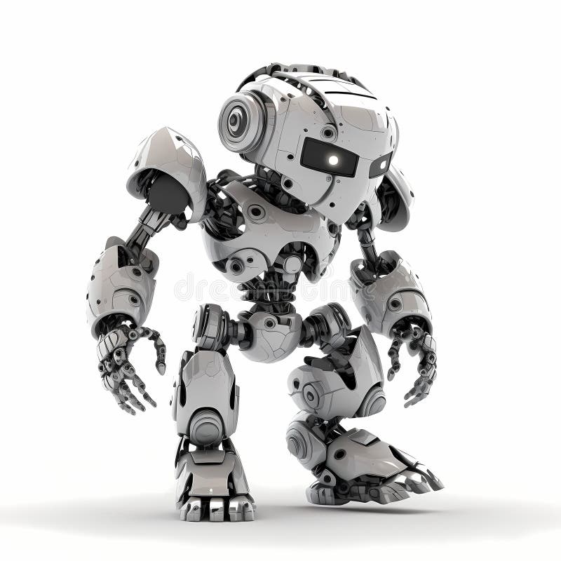 Tiny Smart AI Character. Generative AI Stock Illustration ...