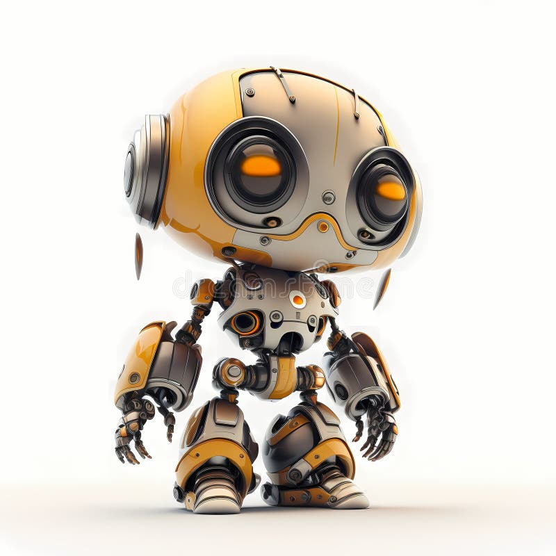 Tiny Smart AI Character. Generative AI Stock Illustration ...