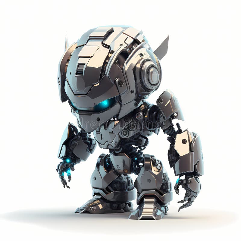 Tiny Smart AI Character. Generative AI Stock Illustration ...