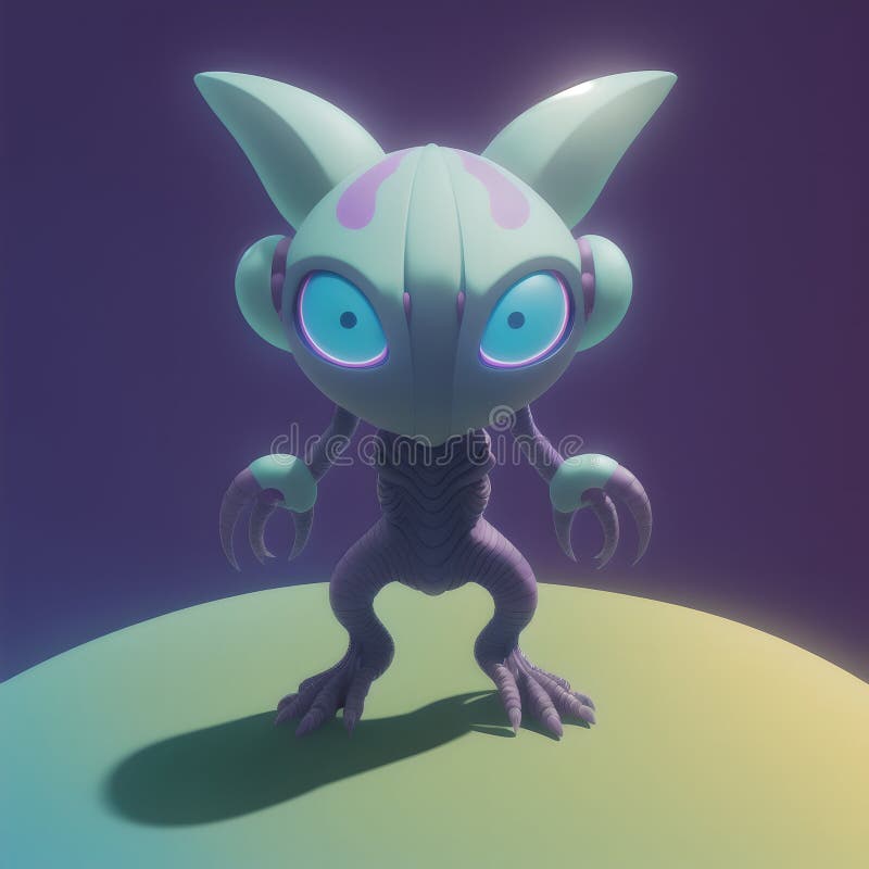 Tiny Space Creature Figurine, Both Charming and Unsettling. AI ...