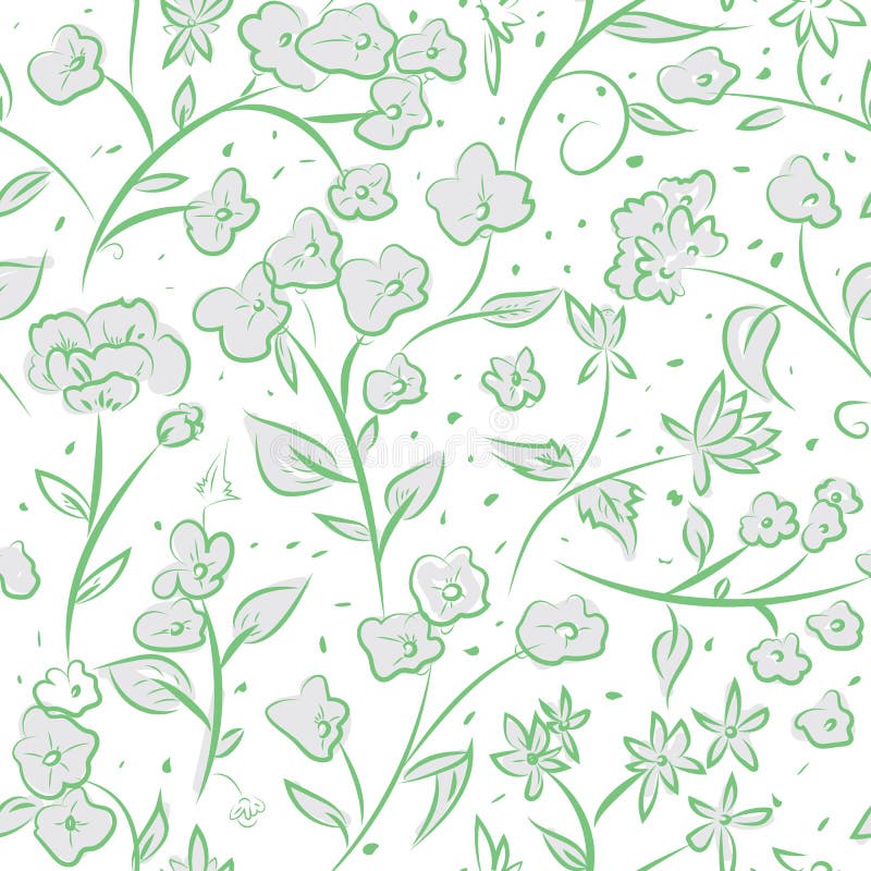 Tiny Spring Flowers Doodle Drawing Pattern Stock Vector - Illustration of doodle, artwork: 74702050