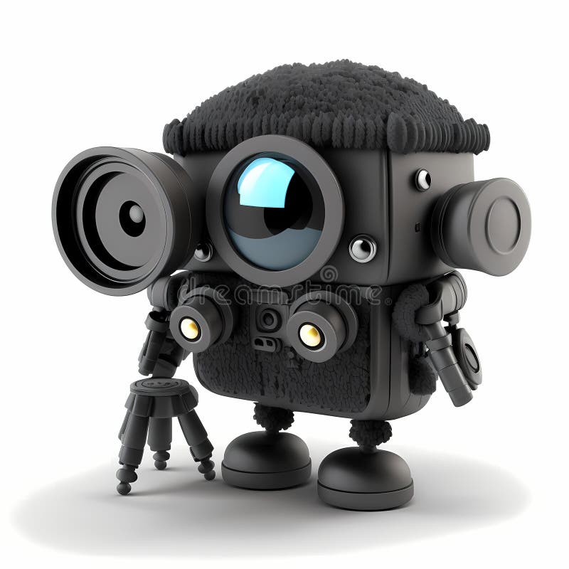 Tiny Spy Camera Character Generative Ai Stock Illustration Illustration Of Security Malware