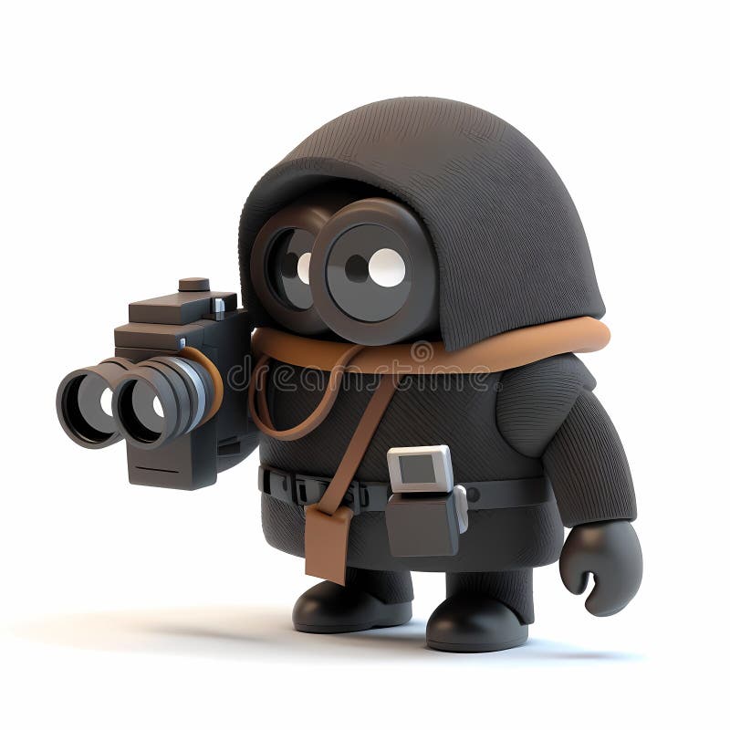 Tiny Spy Camera Character Generative Ai Stock Illustration Illustration Of Network Internet