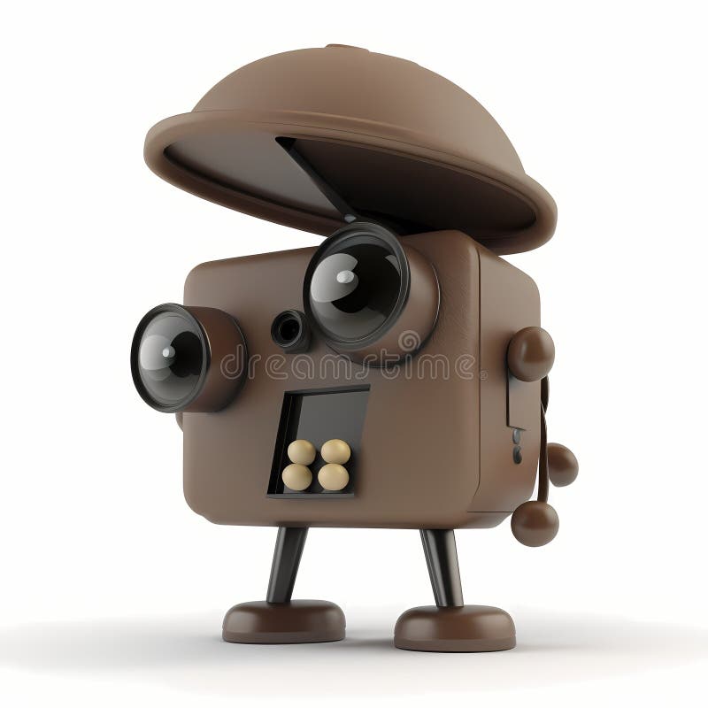 Tiny Spy Camera Character. Generative AI Stock Illustration ...