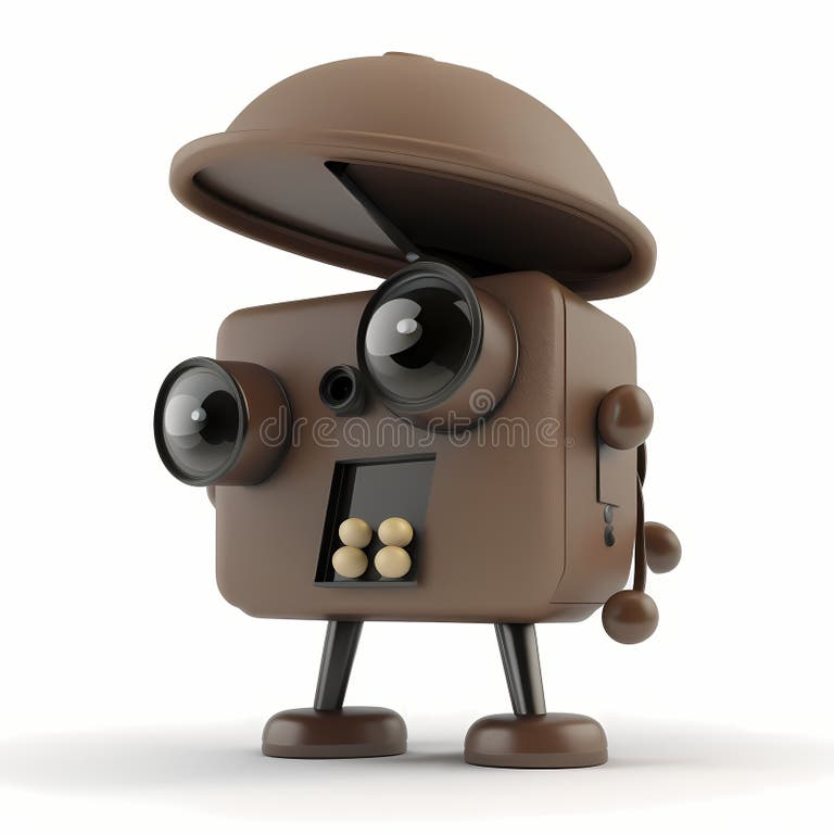 Tiny Spy Camera Character. Generative AI Stock Illustration ...