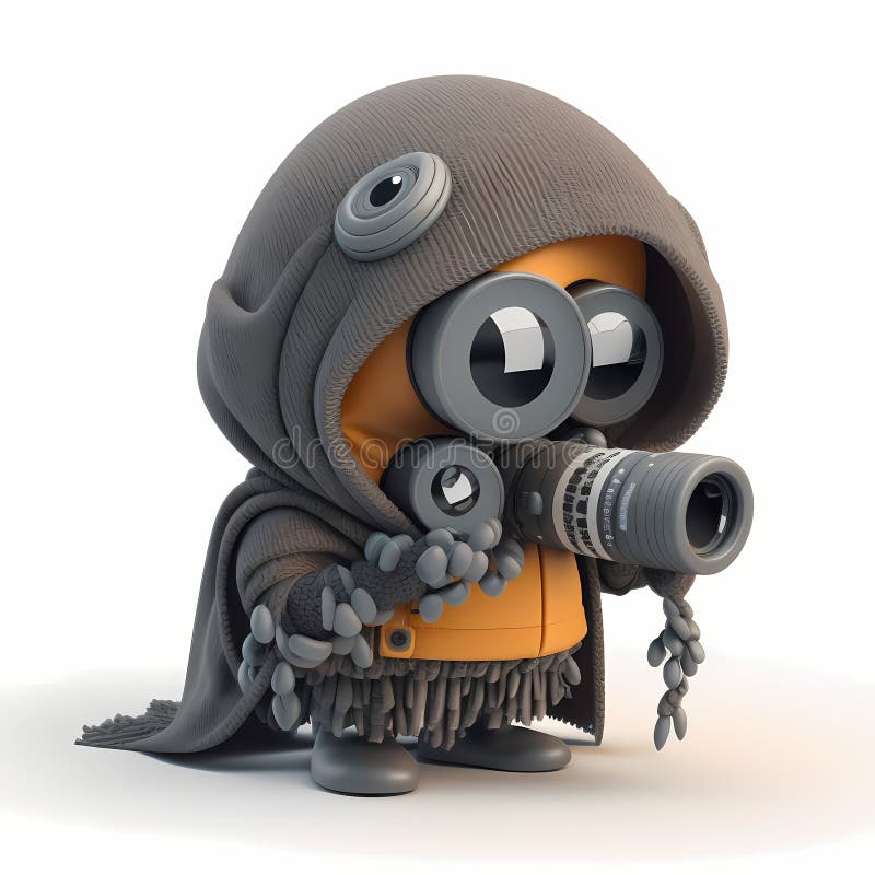 Tiny Spyware Character. Generative AI Stock Illustration - Illustration ...