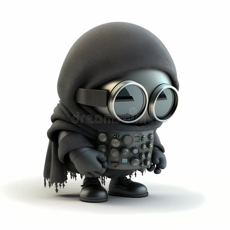 Tiny Spyware Character. Generative AI Stock Illustration - Illustration ...