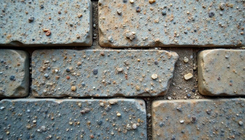 Tiny Stone Embedded in Textured Concrete Tile, Running Bond Pattern ...