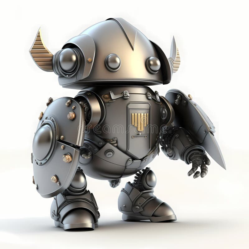 Tiny Security Character. Generative AI Stock Illustration ...