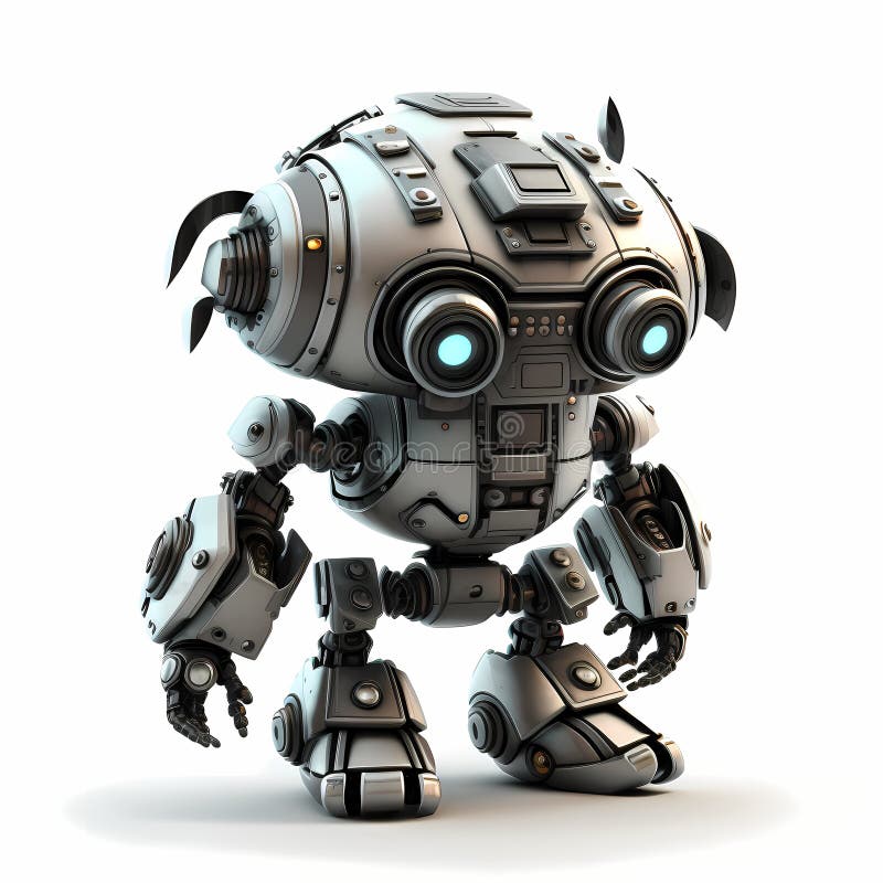 Tiny Security Character. Generative AI Stock Illustration ...