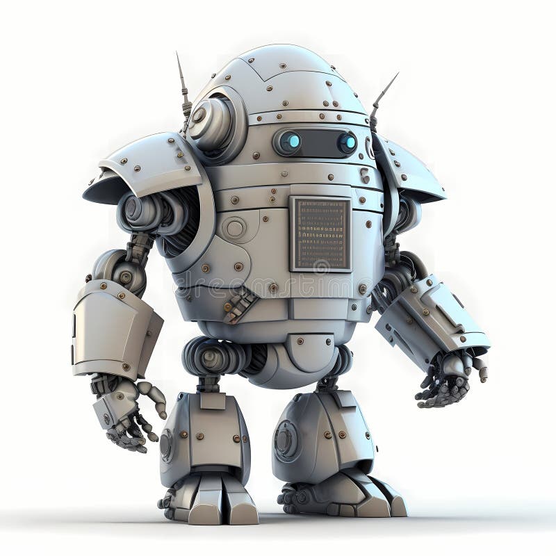 Tiny Security Character. Generative AI Stock Illustration ...