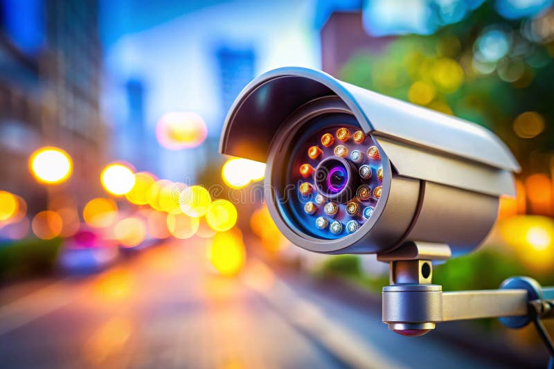 Tiny Surveillance Camera with TiltShift Effect a Modern Home Security ...